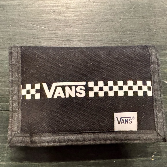 Vans | Bags | Vans The Slipped Checkerboard Cotton Canvas Trifold ...